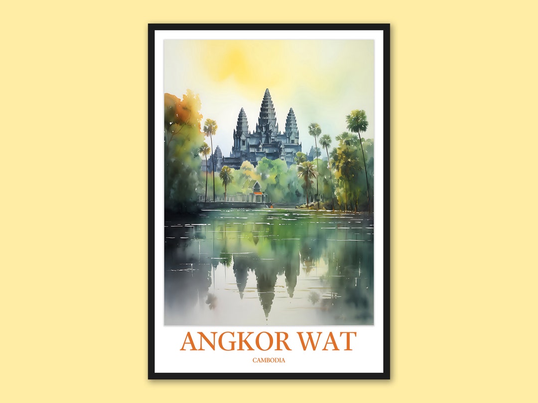 Angkor Wat Print Angkor Wat Temple Poster Angkor Wat Wall Art Angkor ...