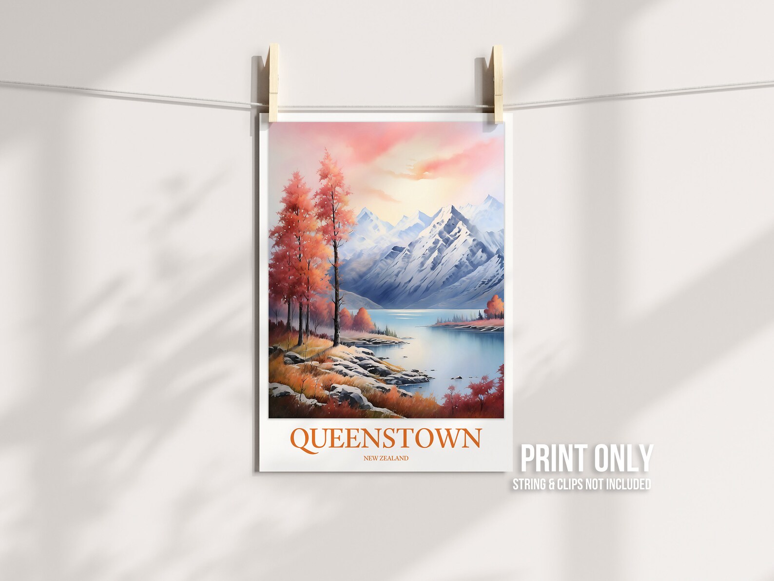 Queenstown Wall Decor Queenstown Travel Wall Art Queenstown Print ...