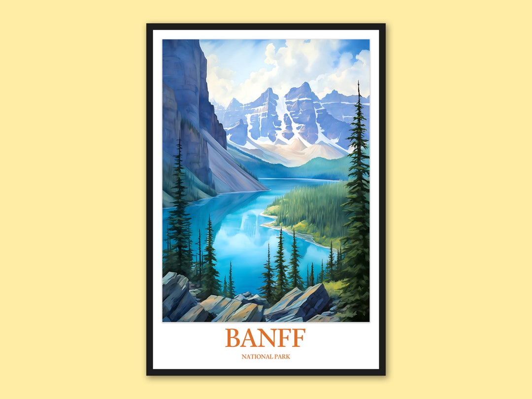 Banff Print Banff Poster Banff Wall Art Banff Rocky Mountain Nature ...