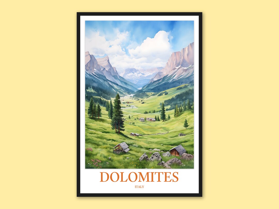 Dolomites Print Art Dolomites Travel Wall Art Dolomites Poster ...