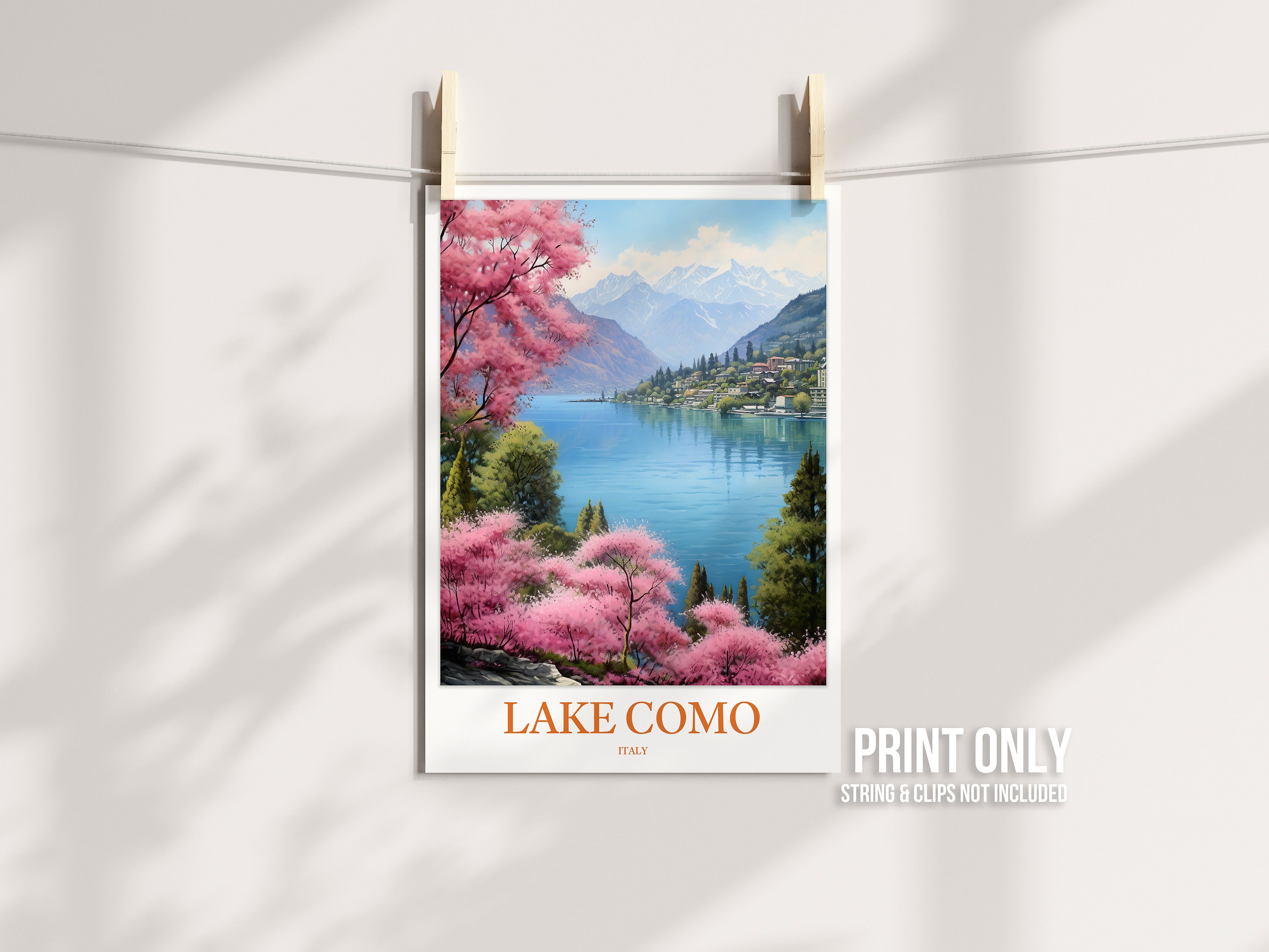 Lake Como Wall Art Lake Como Poster Lake Como Print Art Lake - Etsy