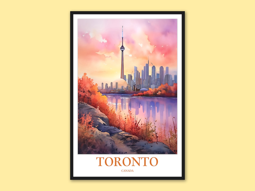 Toronto Poster Toronto Print Art Toronto Travel Wall Art Toronto Wall ...