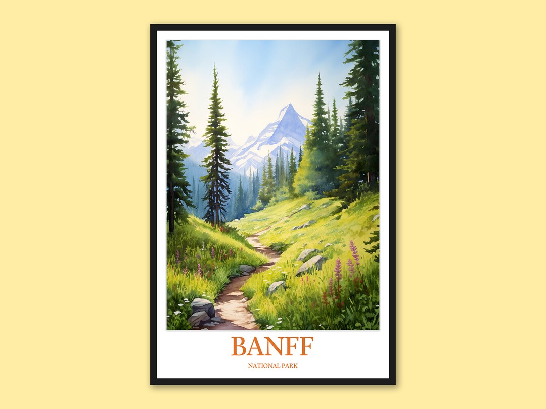 Banff National Park Print Banff Wall Art Banff Poster Banff Rocky ...
