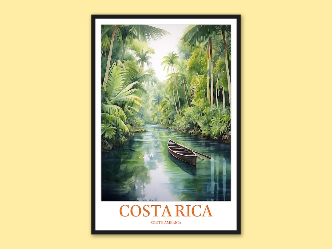 Costa Rica Print Costa Rica Poster Costa Rica Wall Art Tortuguero Canal ...