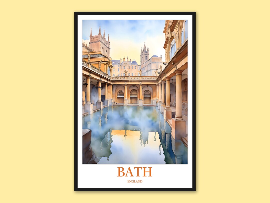 Bath Wall Decor Bath Travel Wall Art Bath Poster Bath Print Bath Travel ...
