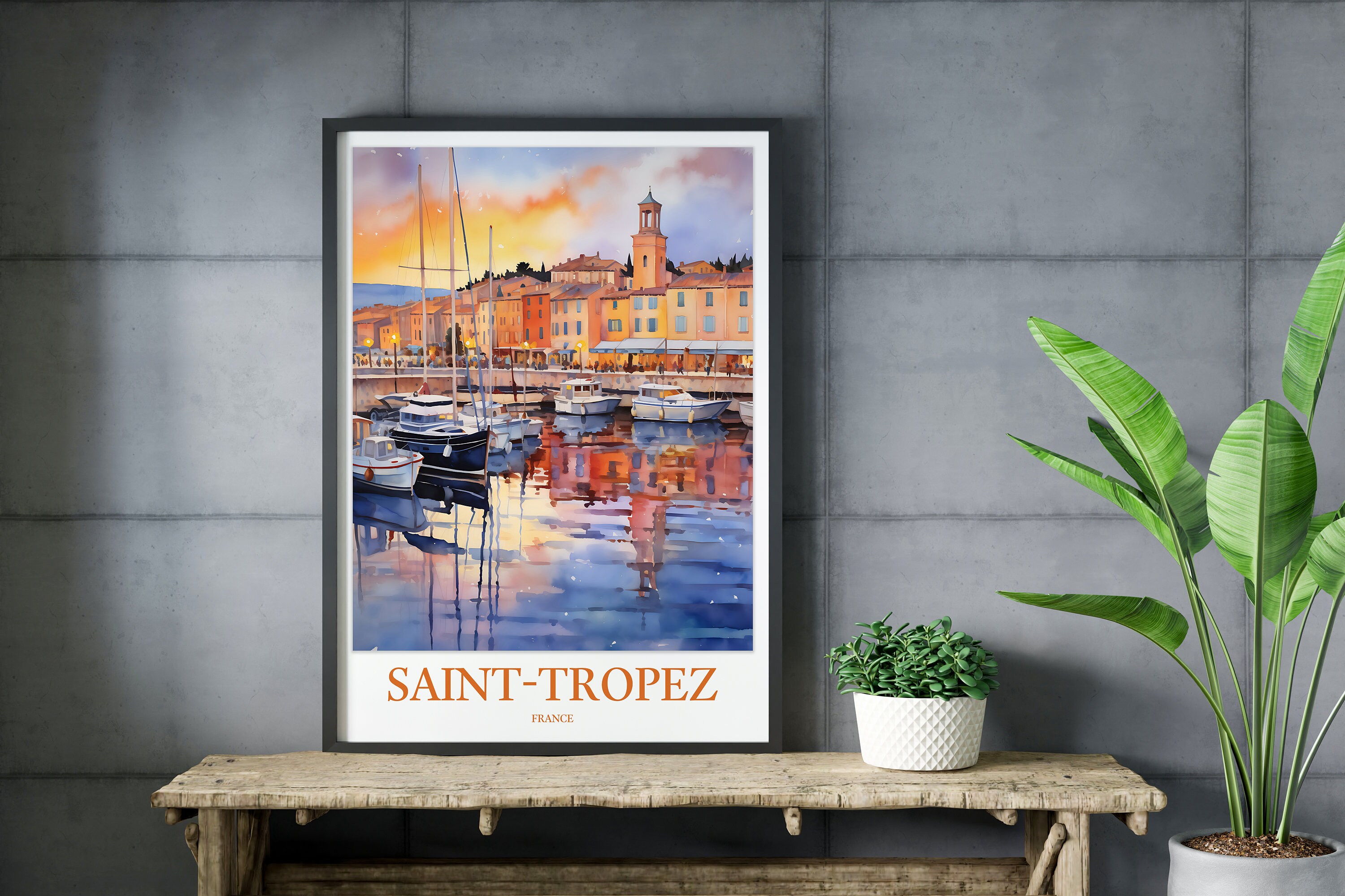 Saint-tropez Wall Art Saint-tropez Poster Saint-tropez Print Saint-tropez Wall Decor St Tropez ...