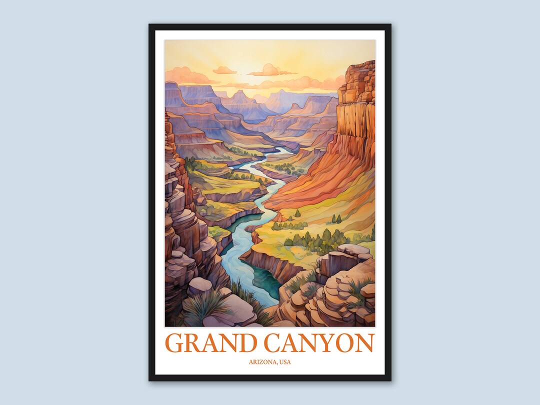 Grand Canyon Print Grand Canyon Poster Grand Canyon Wall Art Grand ...