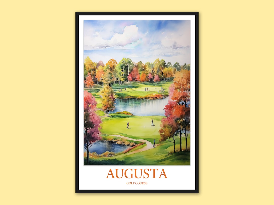 Augusta Golf Course Poster Augusta Travel Wall Art Augusta Print Art ...