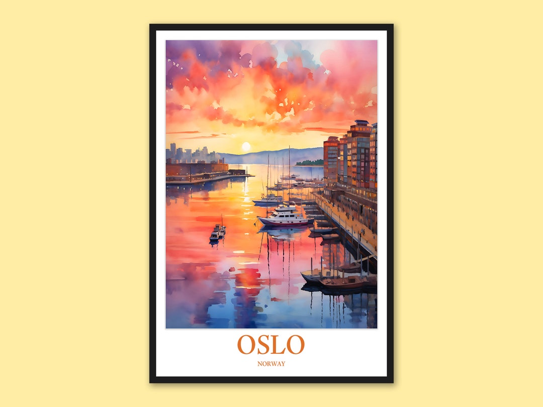 Oslo Poster Oslo Wandkunst Oslo Druck Kunst Oslo Wanddeko Oslo Reise ...