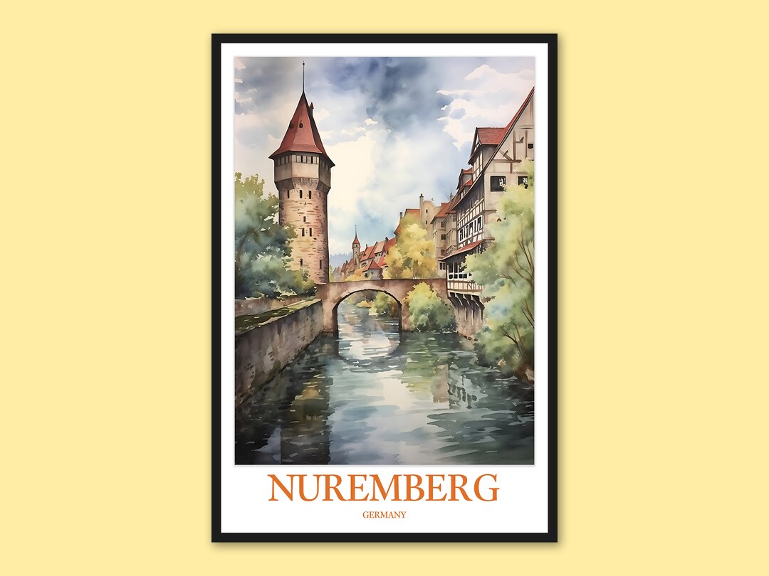 Nuremberg Print Art Nuremberg Poster Nuremberg Wall Art Nuremberg Wall ...