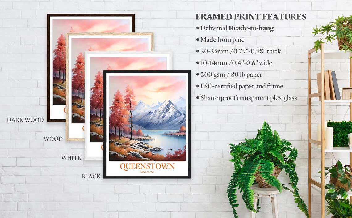 Queenstown Wall Decor Queenstown Travel Wall Art Queenstown Print ...