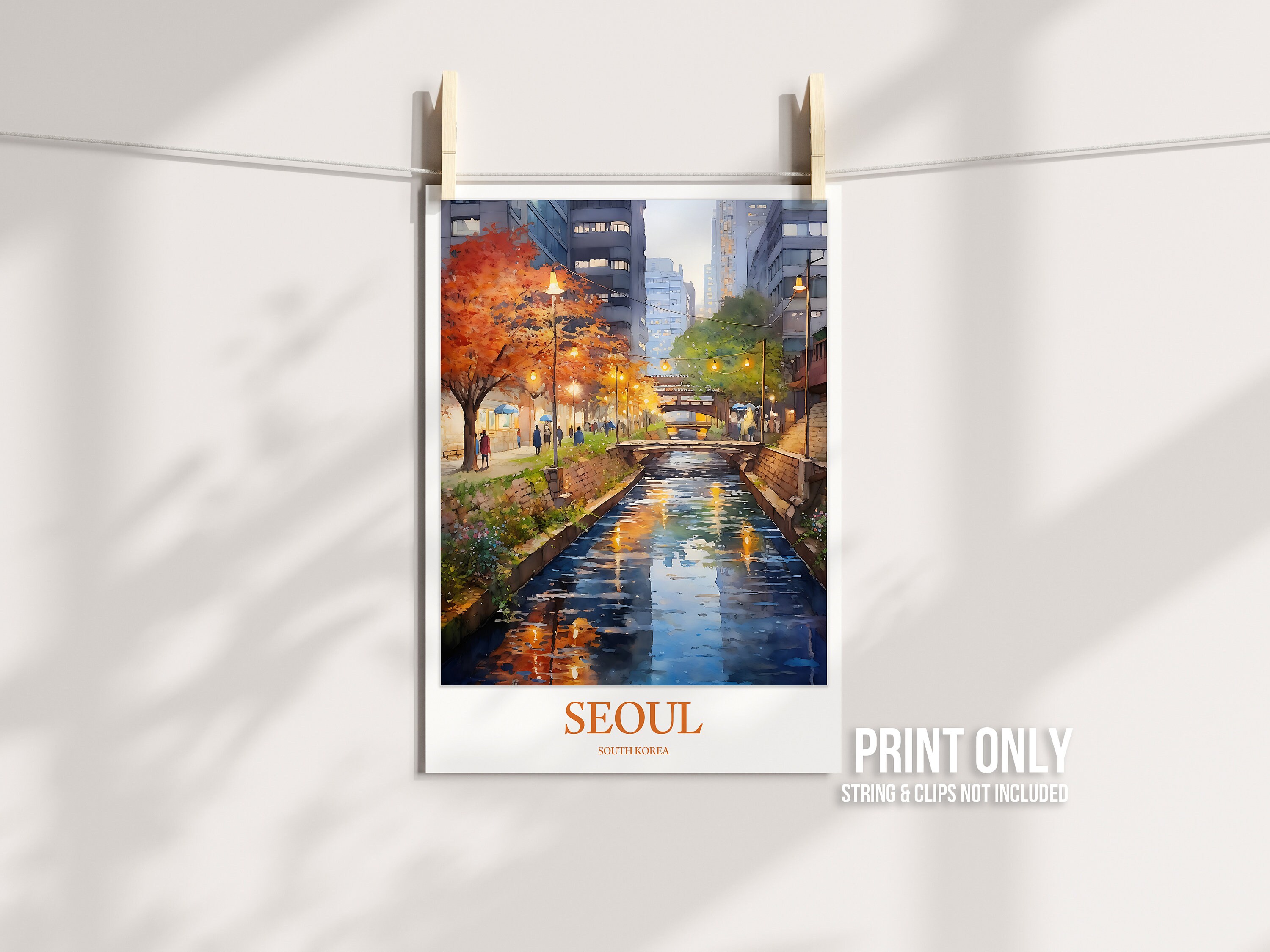 Seoul Wall Art Seoul Poster Seoul Print Art Seoul Wall Decor - Etsy