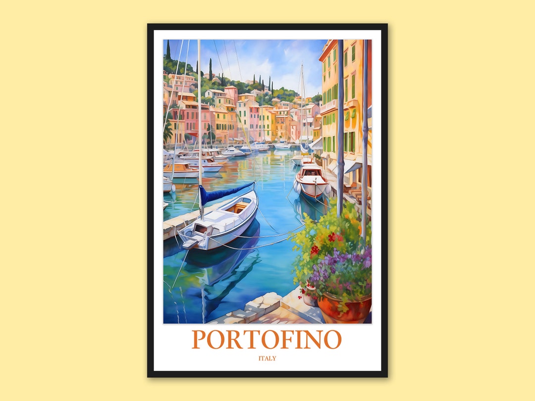 Portofino Wall Decor Portofino Poster Portofino Travel Print Wall Art ...