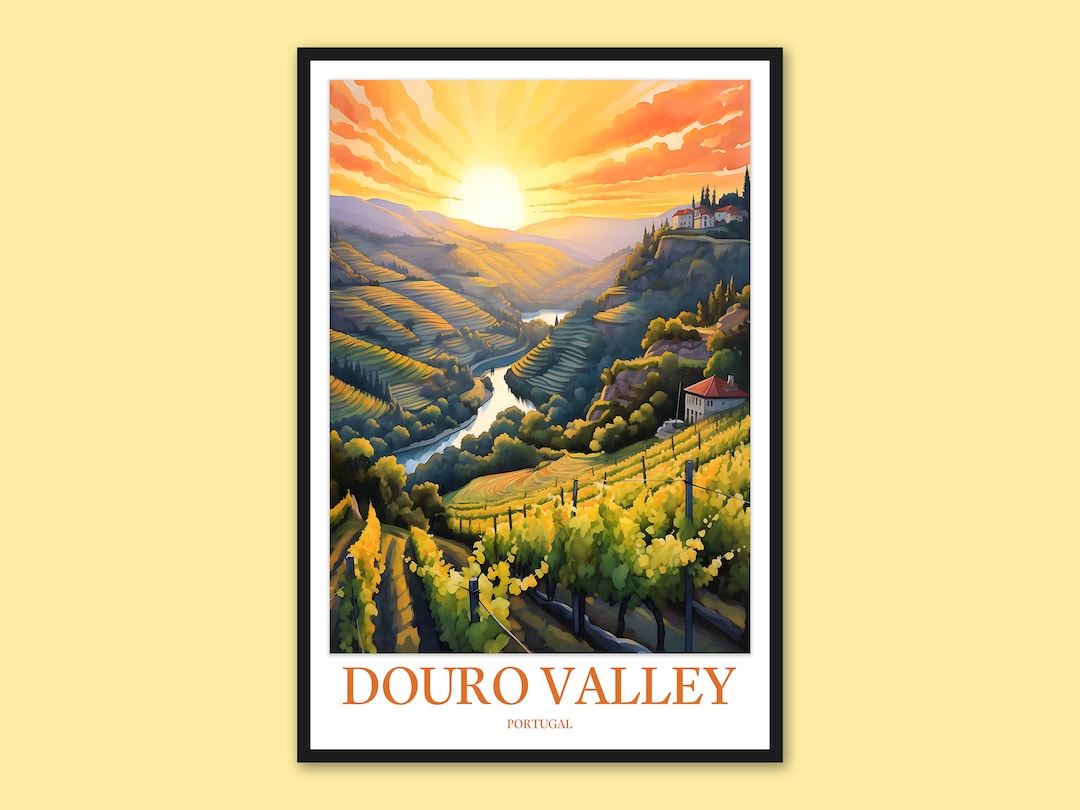 Douro Valley Poster Douro Valley Vineyard Print Wall Decor Douro Valley ...