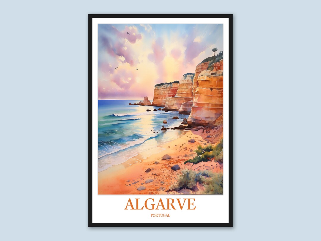 Algarve Poster Algarve Artwork Ponta Da Piedade Cliffs Wall Decor ...