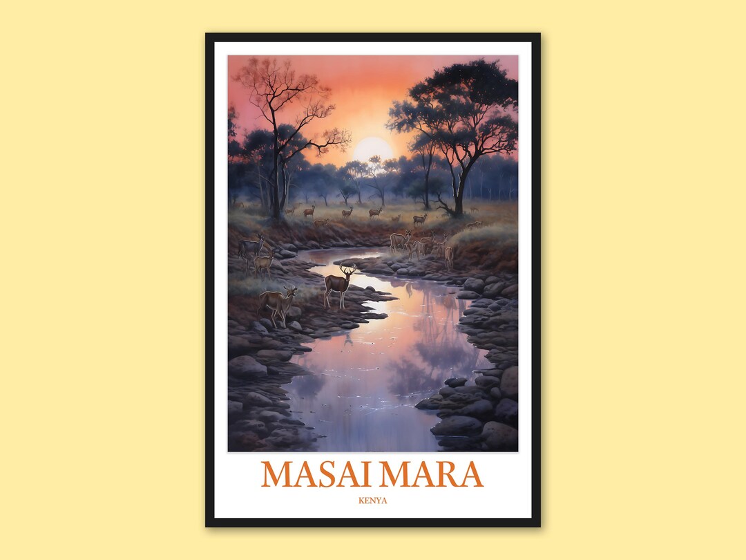 Masai Mara Wall Decor Masai Mara Travel Wall Art Masai Mara Travel ...