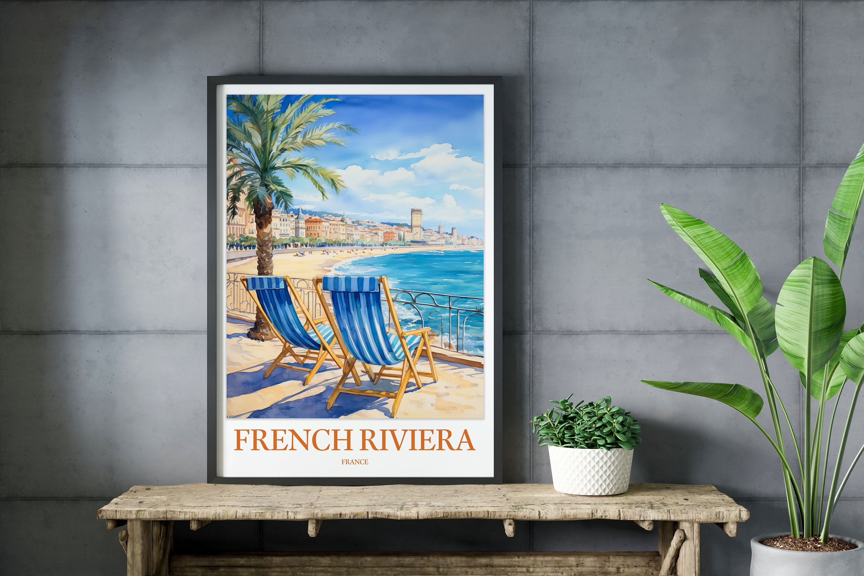 French Riviera Wall Art French Riviera Poster French Riviera Print ...