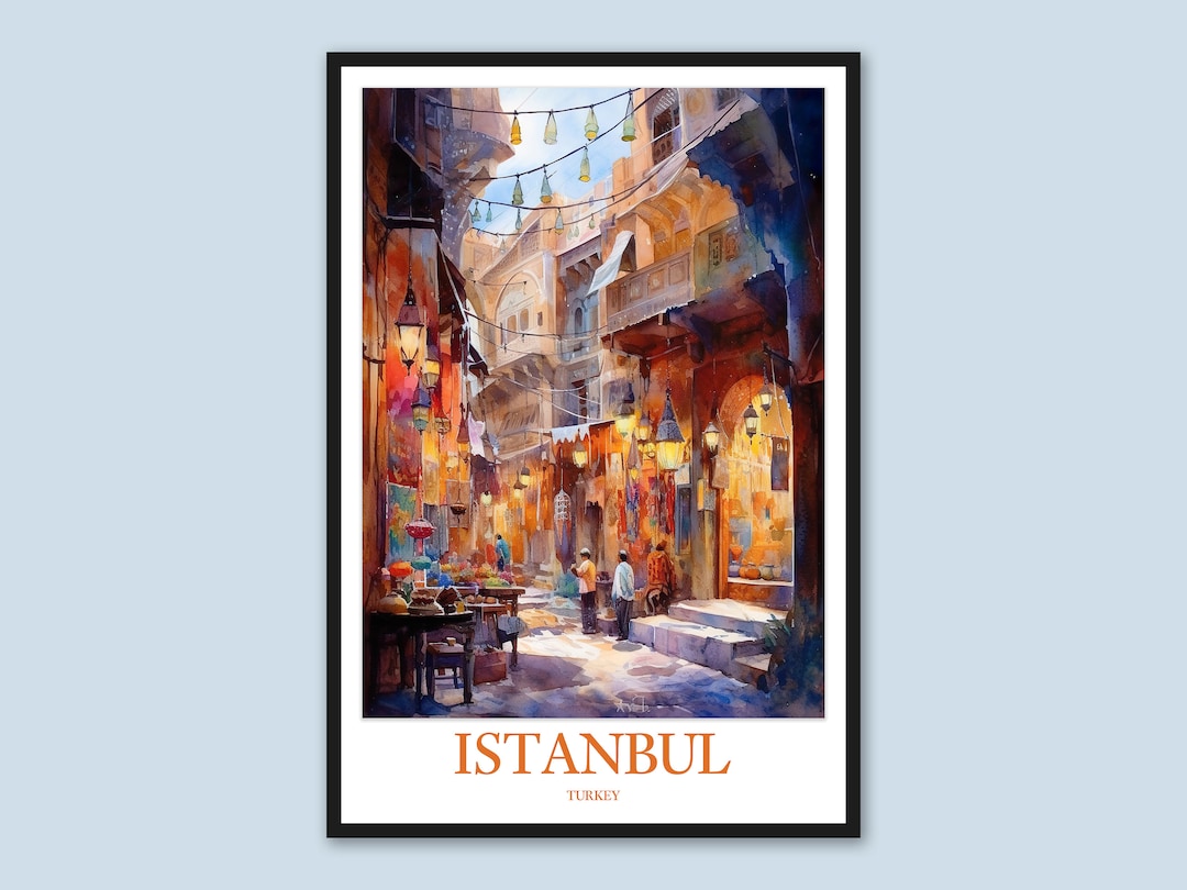 Istanbul Grand Bazaar Print Art Istanbul Poster Istanbul Wall - Etsy
