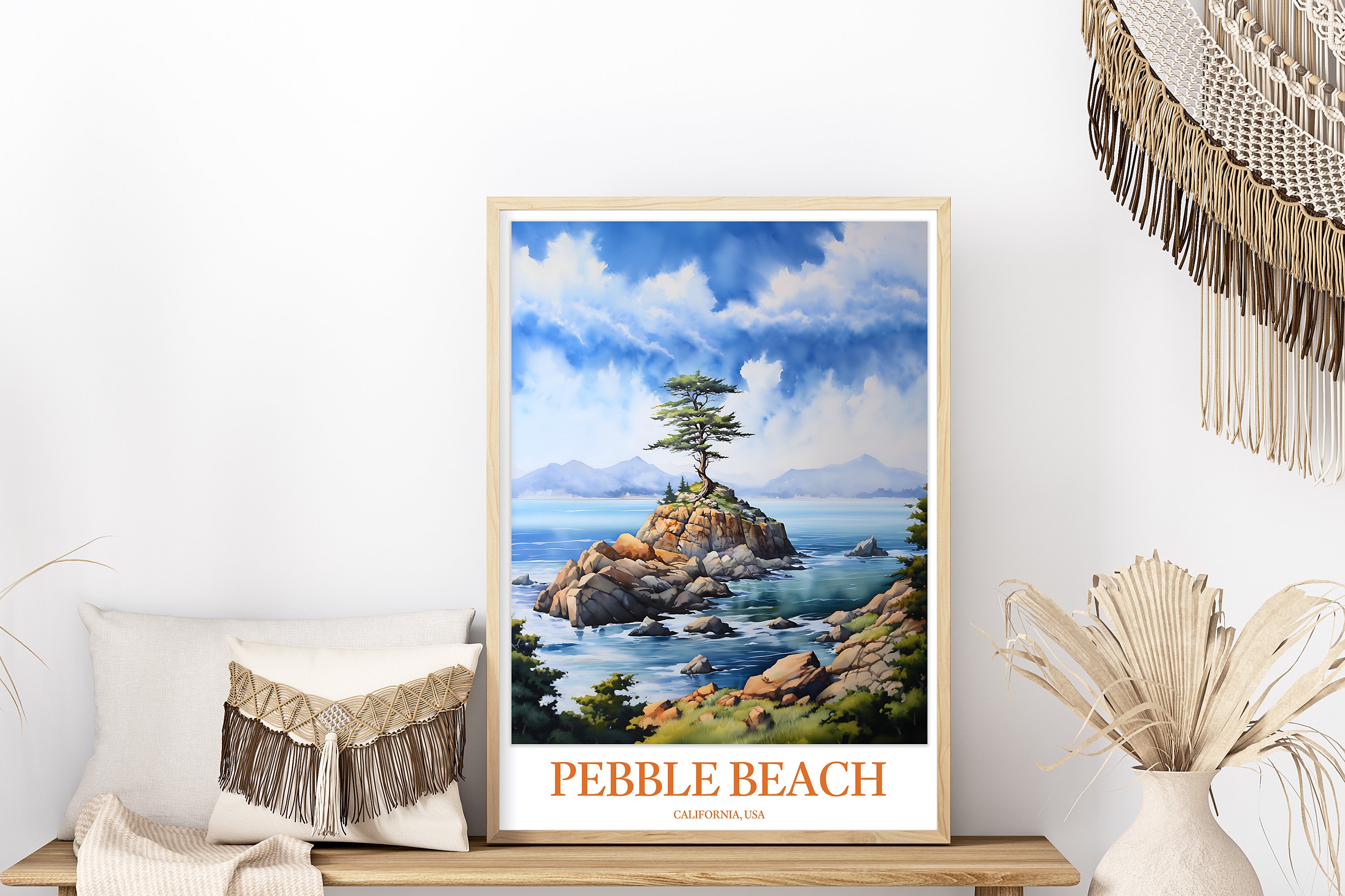 Pebble Beach Wall Art Pebble Beach Lone Cypress Tree Poster Print ...