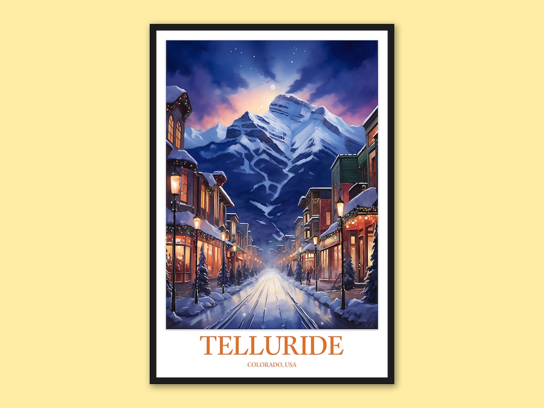 Telluride Poster Telluride Travel Print Wall Art Telluride Print ...