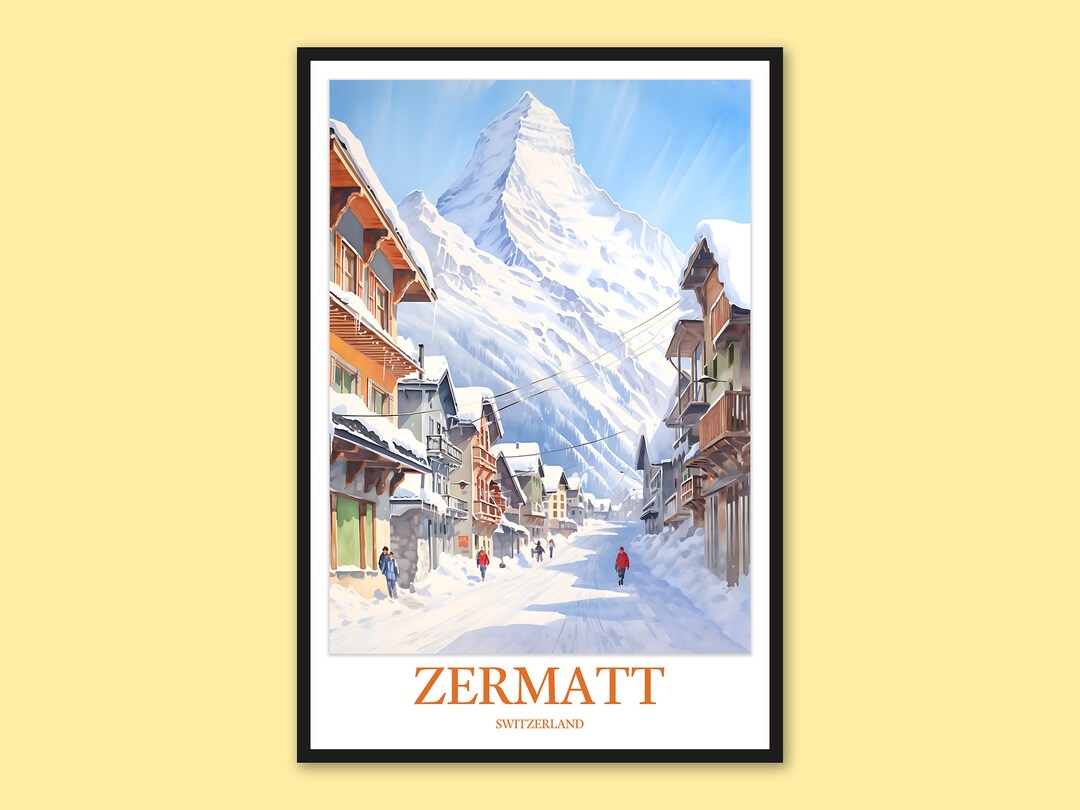 Zermatt Wall Decor Zermatt Poster Zermatt Travel Print Wall Art Zermatt ...