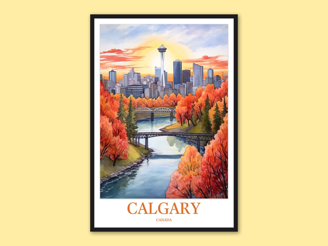 Calgary Print Calgary Poster Calgary Wall Art Calgary Wall Decor ...