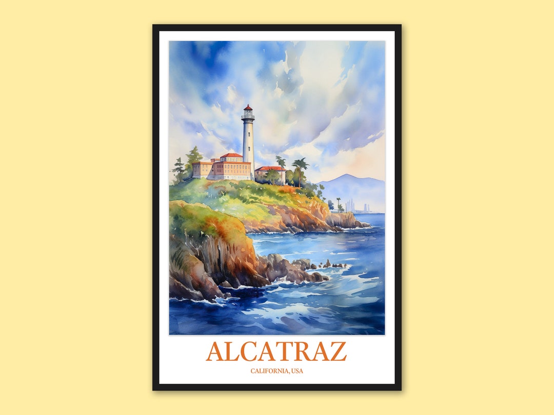 Alcatraz Island Travel Poster: San Francisco Wall Art - Etsy