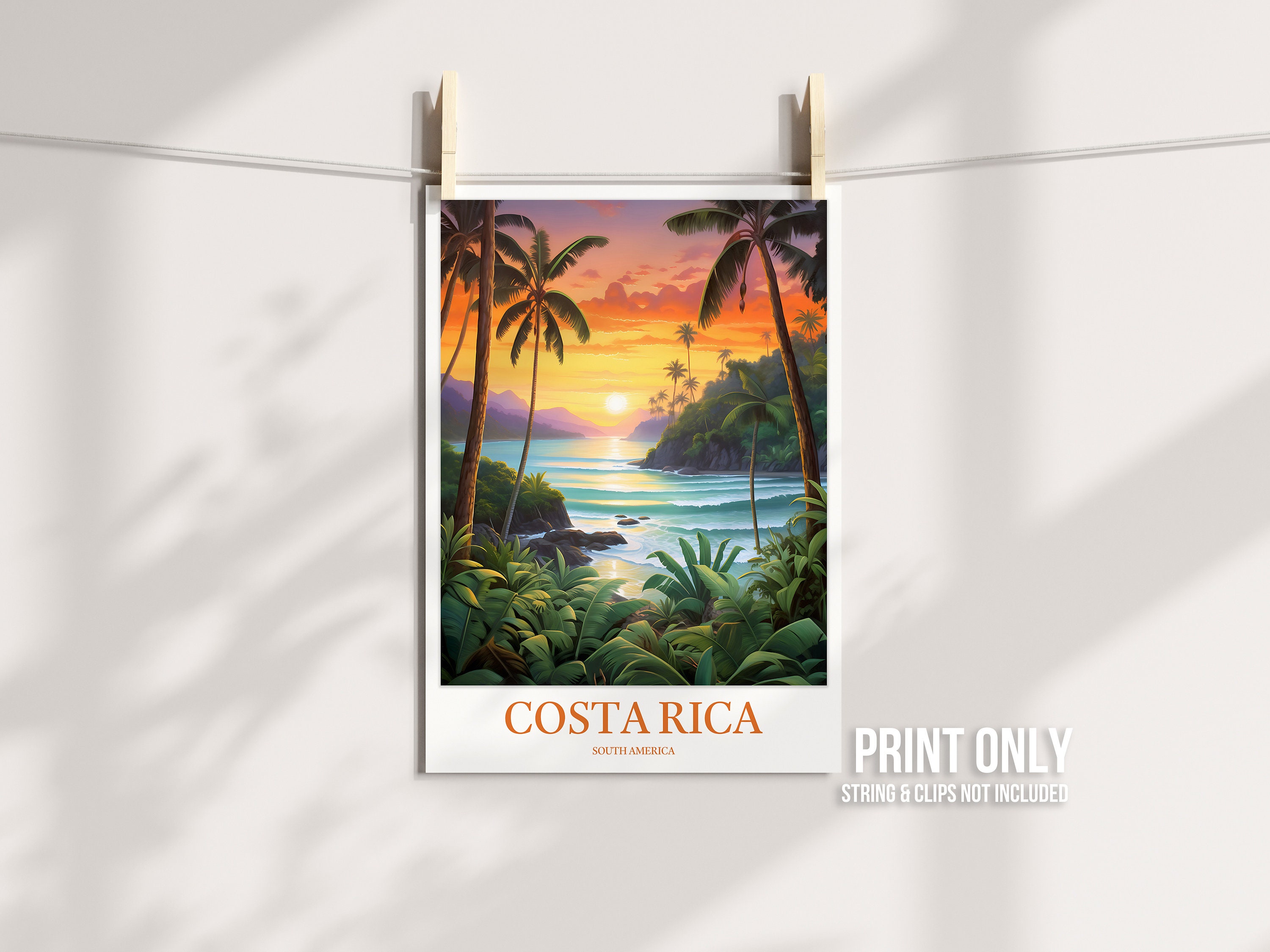 Costa Rica Wall Art Costa Rica Poster Costa Rica Print Manuel Antonio ...