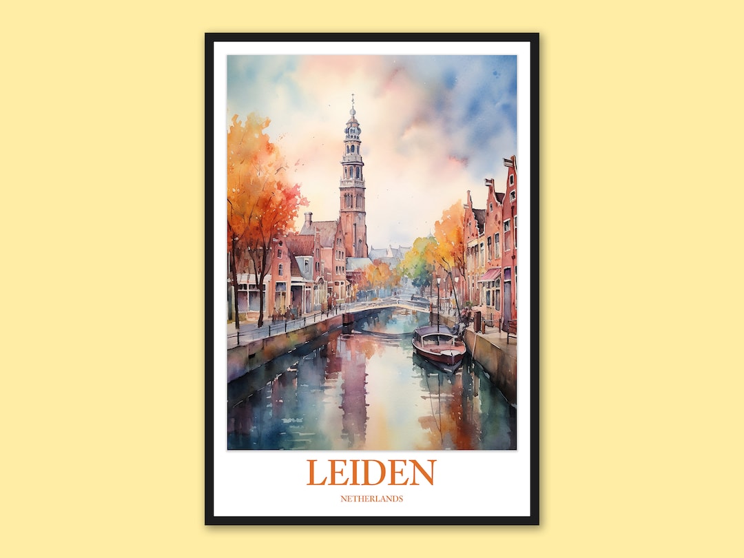 Leiden Poster Leiden Wall Art Leiden Print Art Leiden Wall Decor Leiden ...
