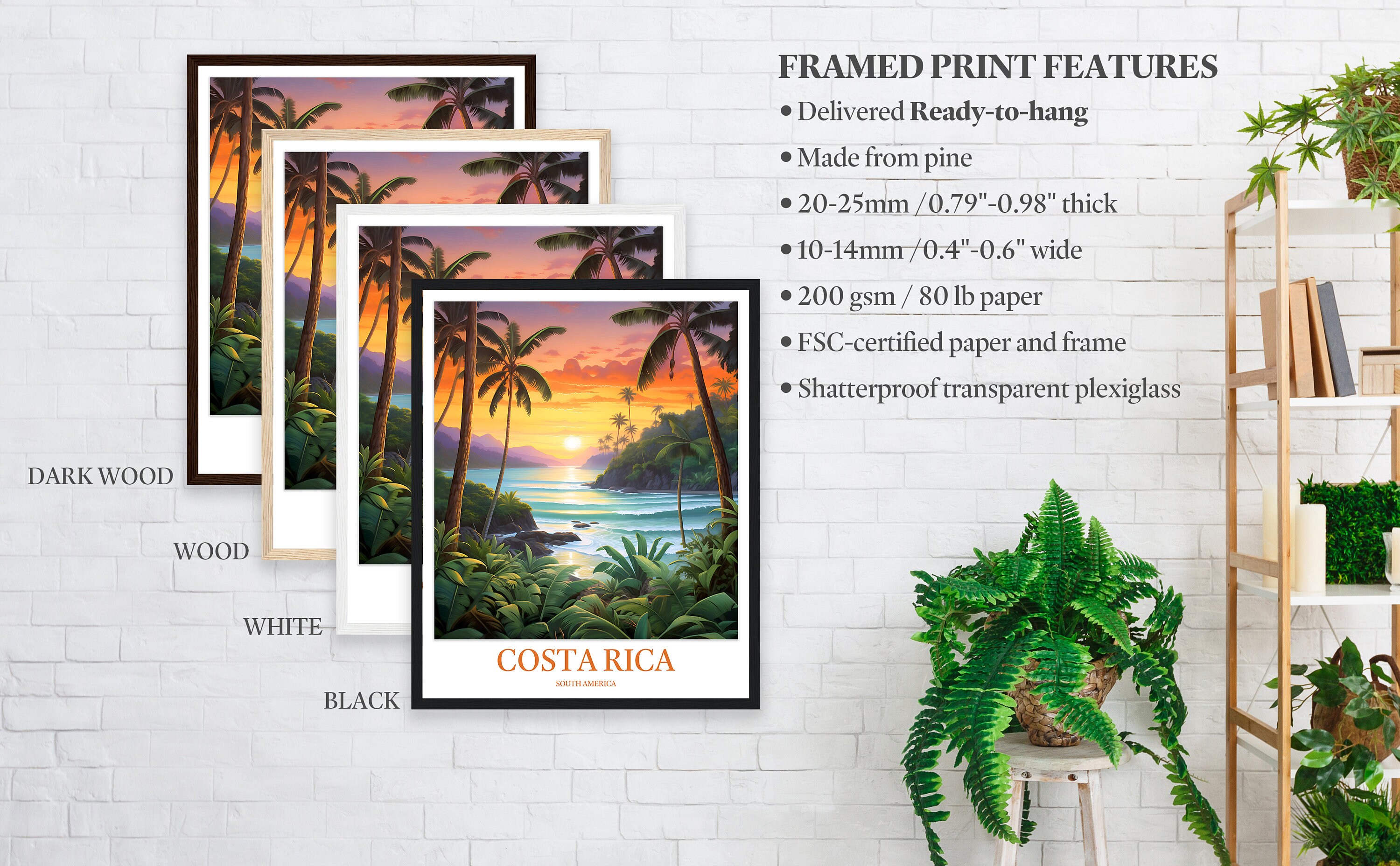 Costa Rica Wall Art Costa Rica Poster Costa Rica Print Manuel Antonio ...