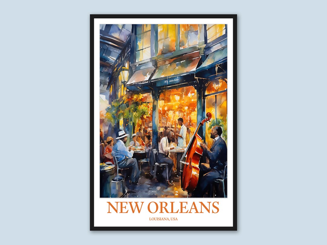 New Orleans Poster New Orleans Print Art French Quarter Poster New ...