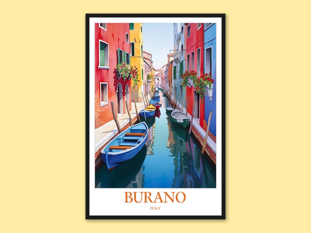 Burano Wall Art Burano Poster Burano Print Art Burano Wall Decor Burano ...