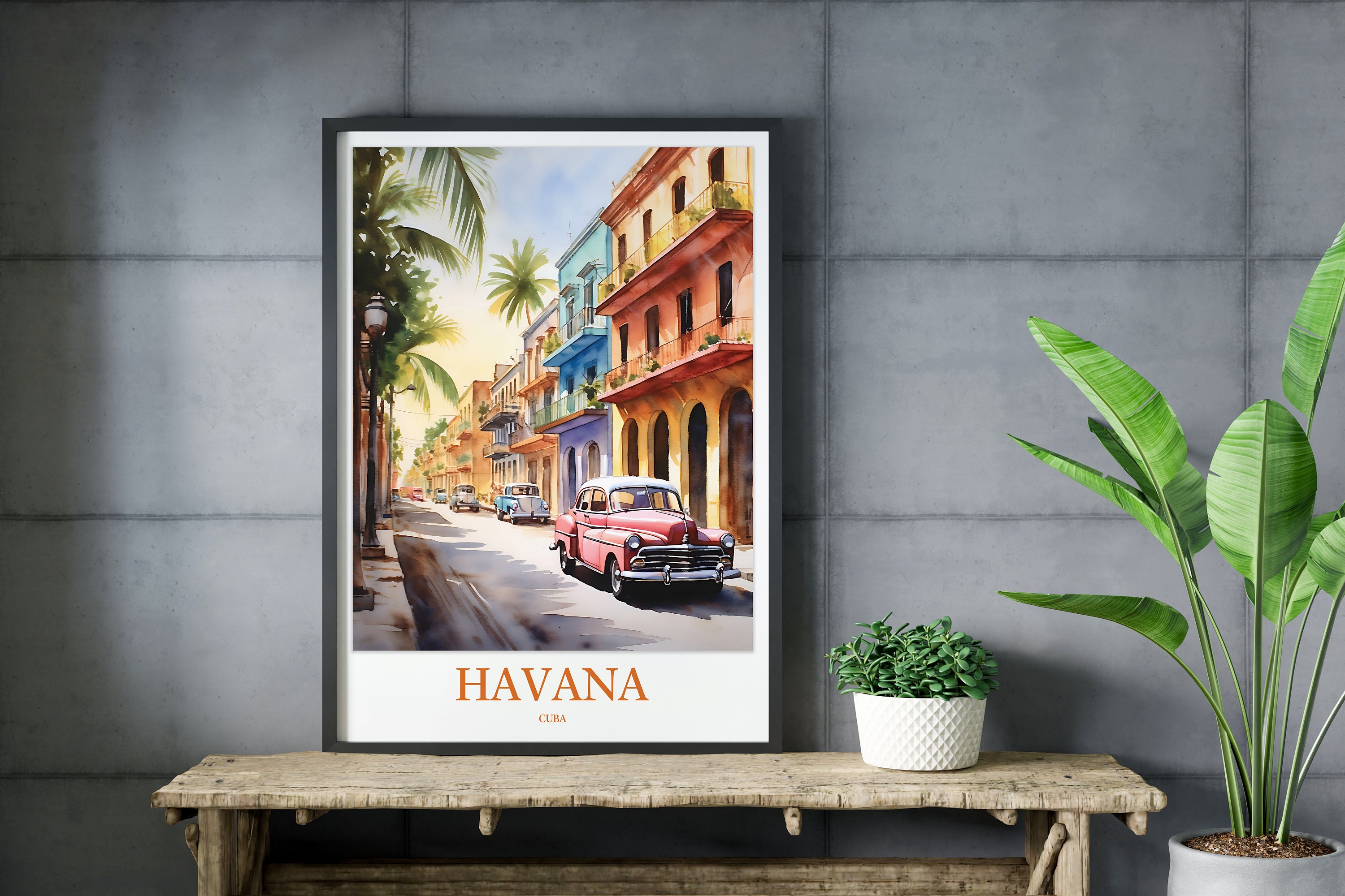 Havana Poster Havana Wall Art Havana Print Art Havana Wall Decor Havana ...