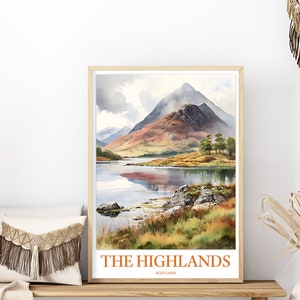 The Highlands Poster the Highlands Wall Decor the Highlands Print Art ...