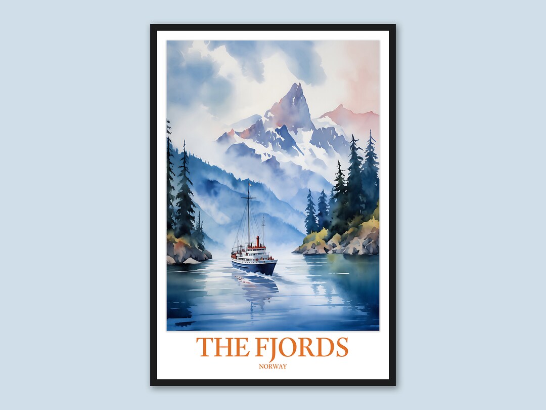 The Fjords Print Art the Fjords Poster the Fjords Wall Art - Etsy