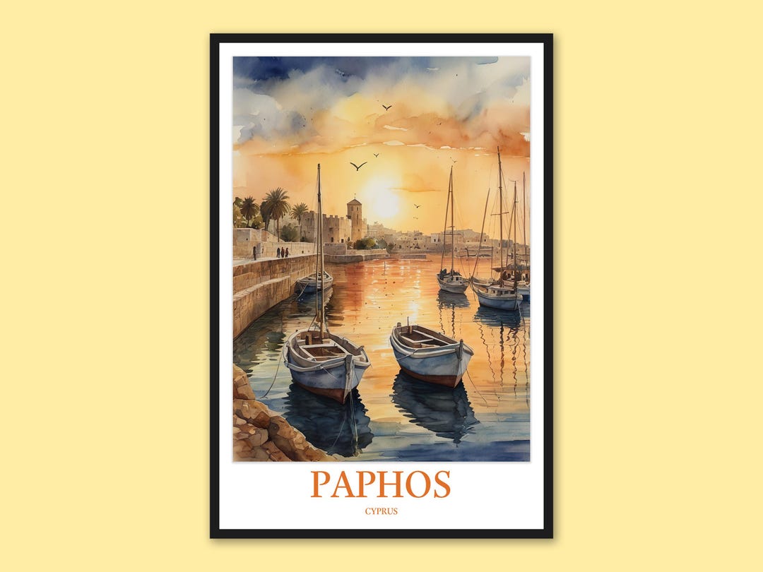 Paphos Travel Wall Art Paphos Print Paphos Poster Paphos Wall Decor ...