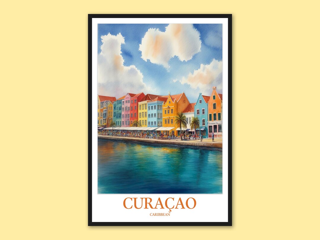 Curaçao Print Curaçao Poster Curaçao Wall Decor Curaçao Travel Print ...