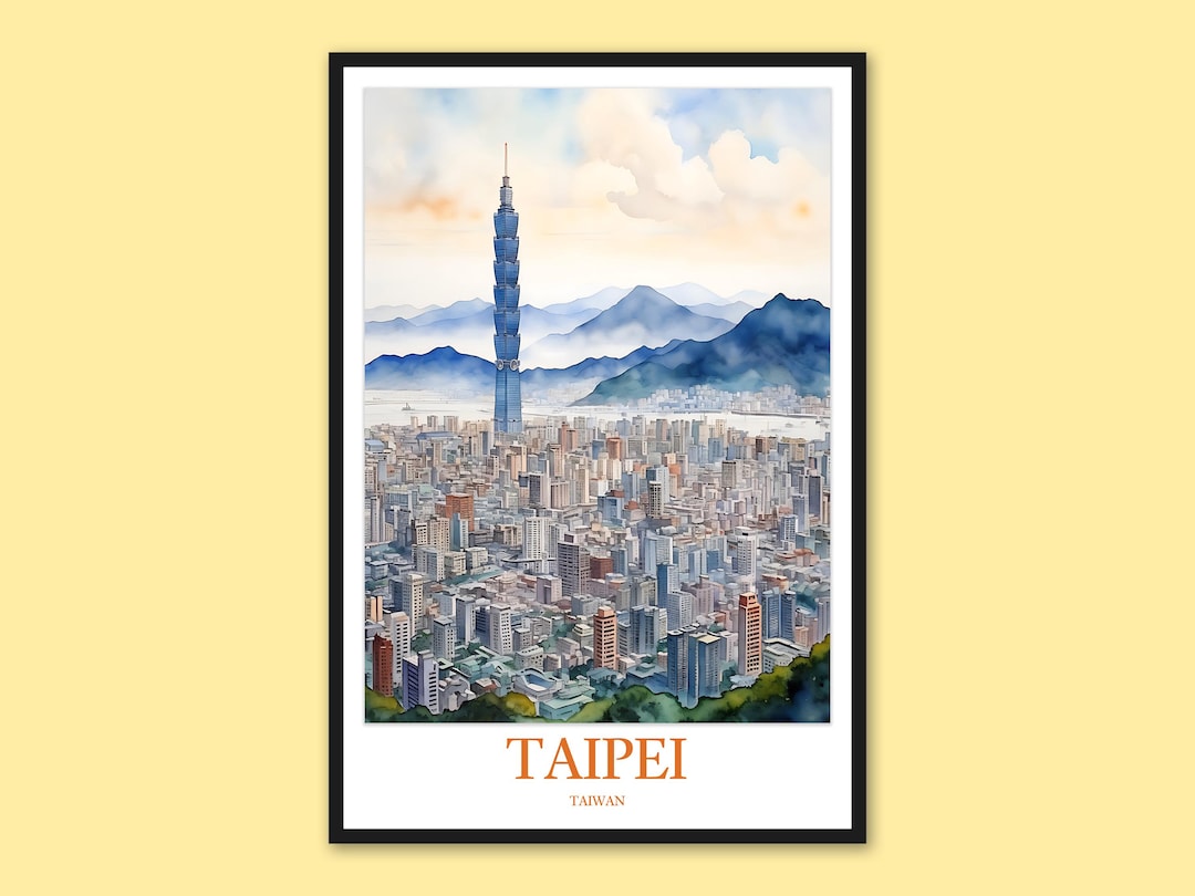Taipei Poster Taipei Wall Decor Taipei Print Taipei Travel Wall Art ...