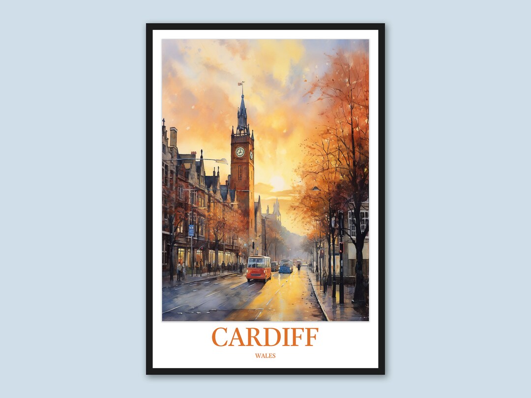 Cardiff Wall Art Cardiff Poster Cardiff Print Art Cardiff Wall - Etsy