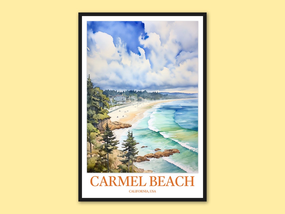 Carmel Beach Wall Art Carmel Beach Poster Carmel Beach Print Carmel ...