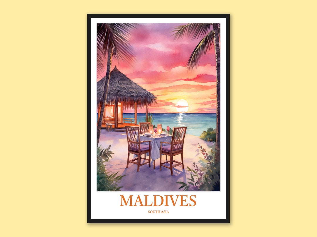 Maldives Wall Decor Maldives Print Maldives Travel Wall Art Maldives ...