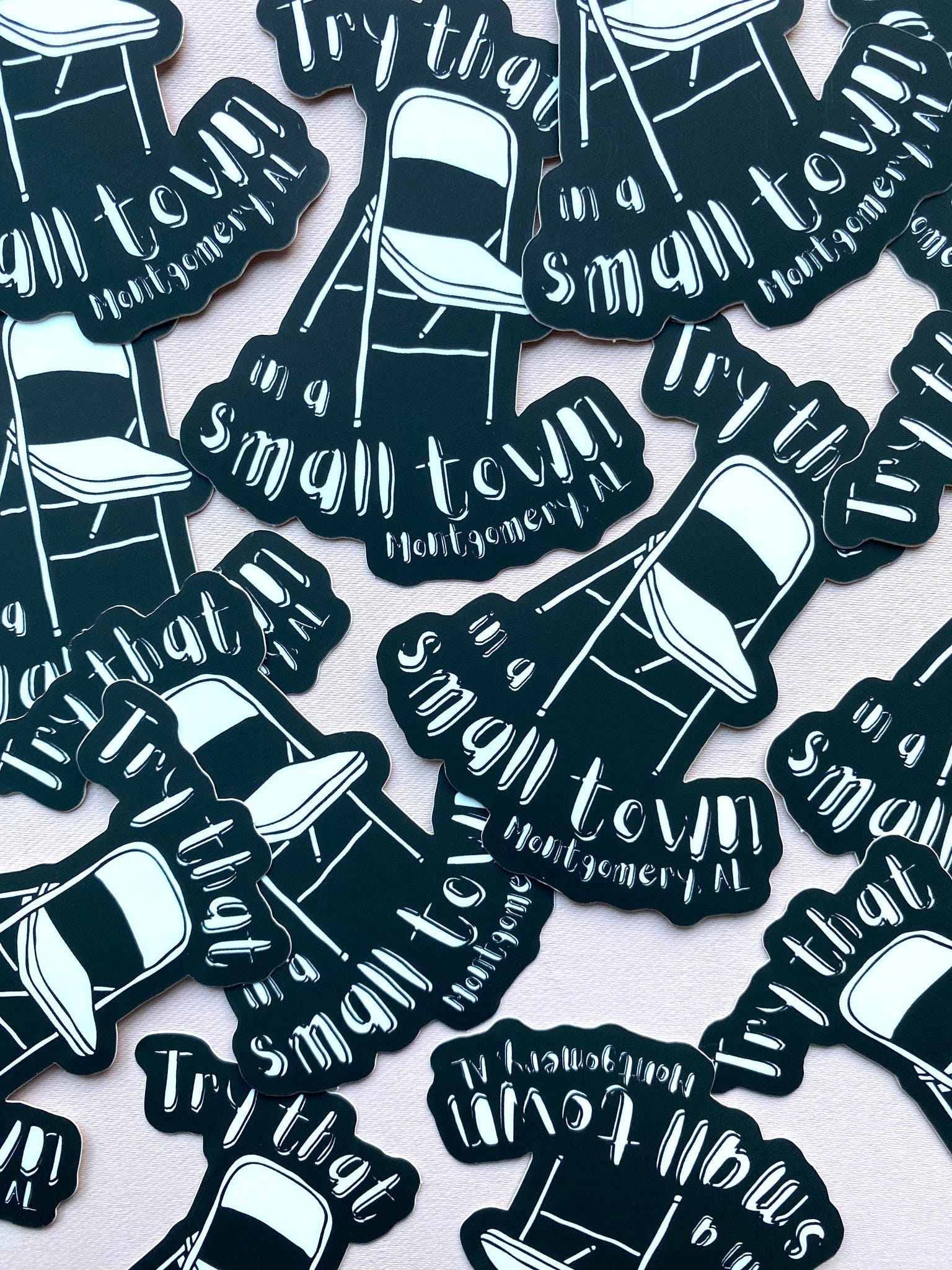 Montgomery Chair Vinyl Sticker, FAFO in a Small Town, Montgomery Brawl ...