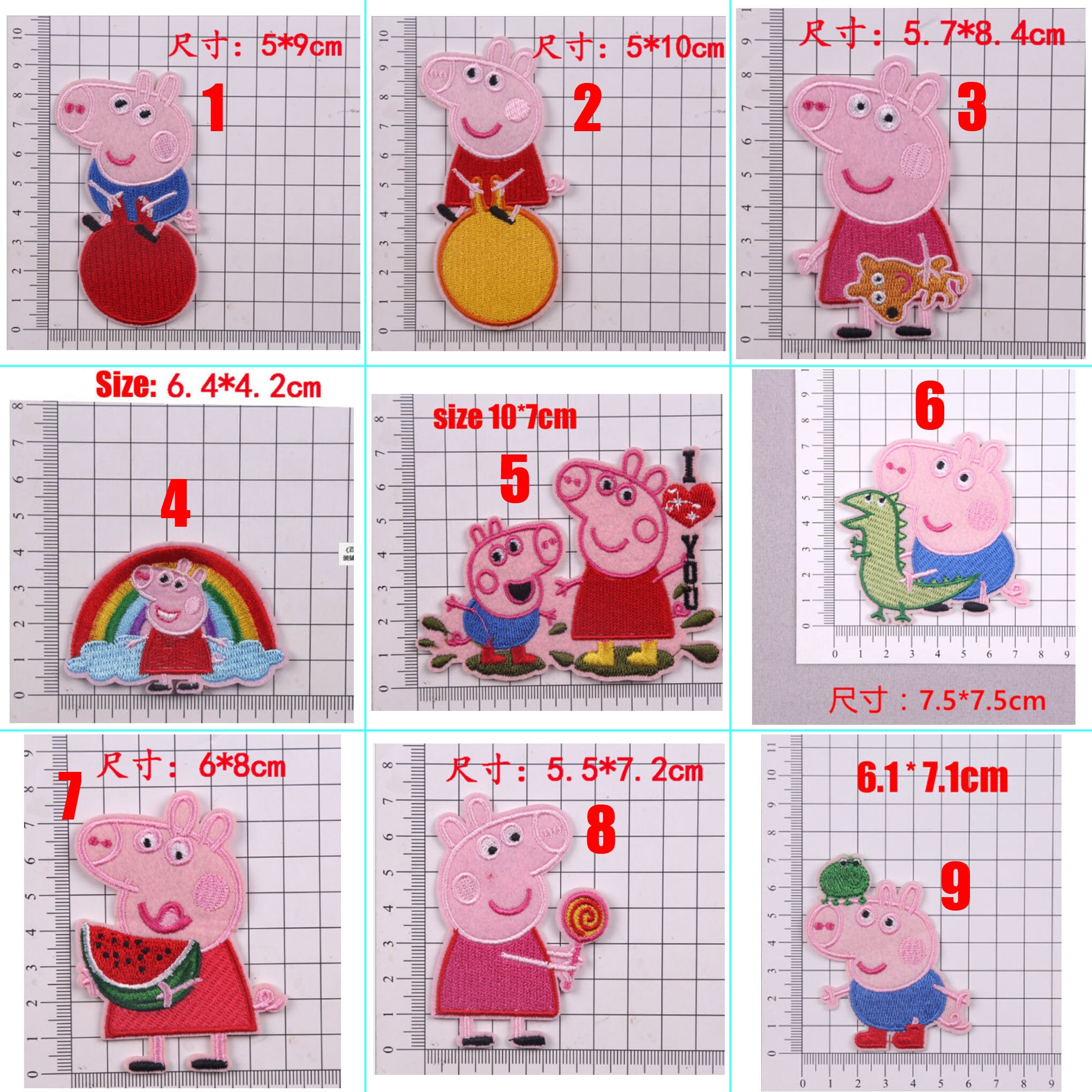 PEPPA PIG Daddy GEORGE Pedro Danny Embroidered Patches Badges - Etsy