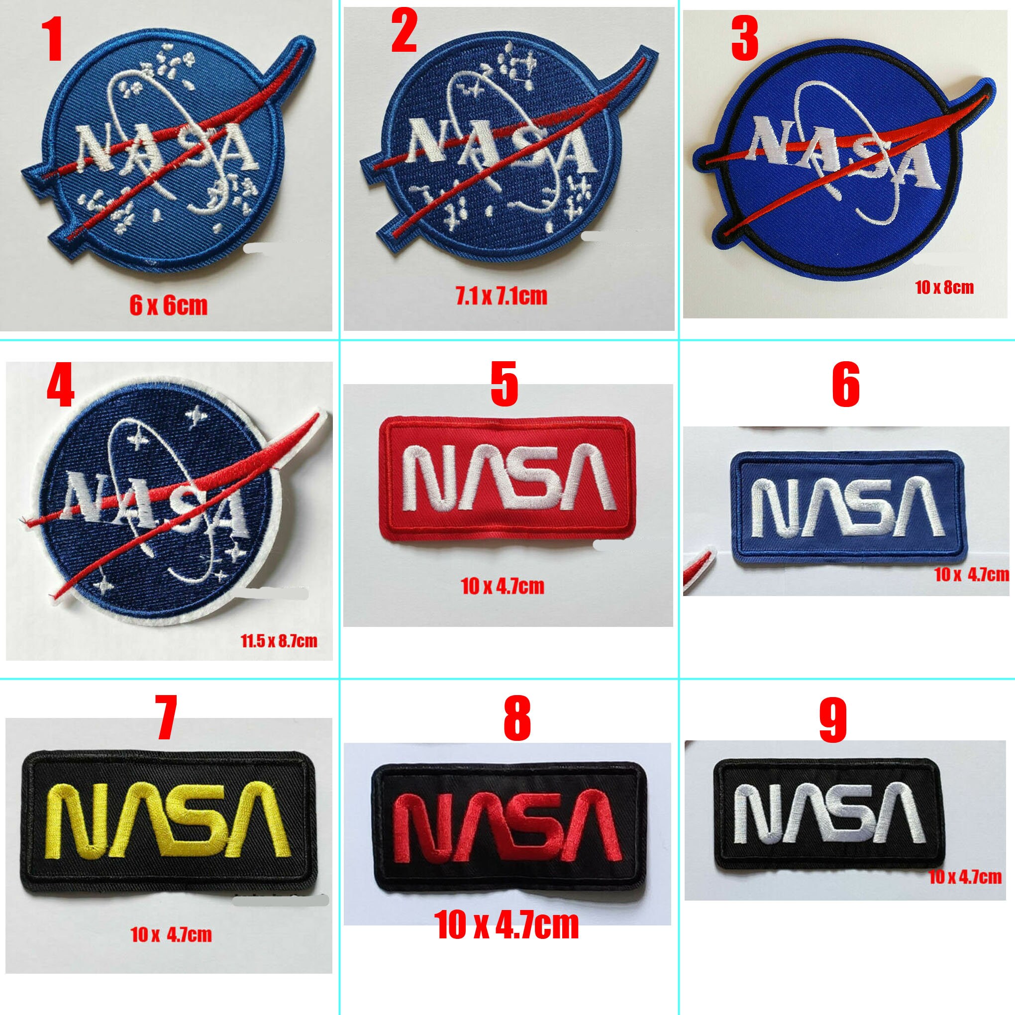 NASA USA Logo Space Ship Spaceman Patch Iron on / Sew on Patch Badge - Etsy