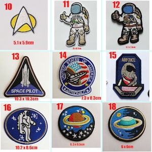 NASA USA Logo Space Ship Spaceman Patch Iron on / Sew on Patch Badge - Etsy