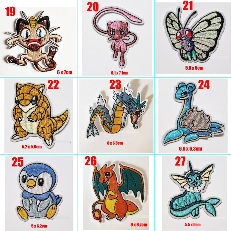 Japanese Pokemon Pikachu Pocket Monsters Ball Patch Badge Iron on Sew ...