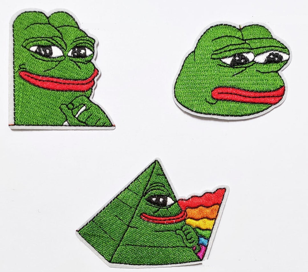 Pepe Frog Sad Frog Iron on Patch Frog Meme Patch Badge Iron on Sew On ...