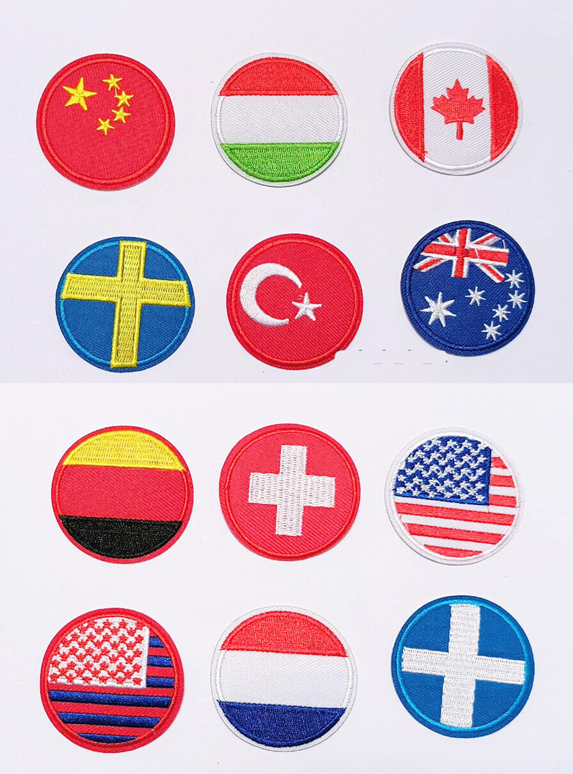 Flag Patches --- National Country Flag Badges Sew on Iron On - Etsy