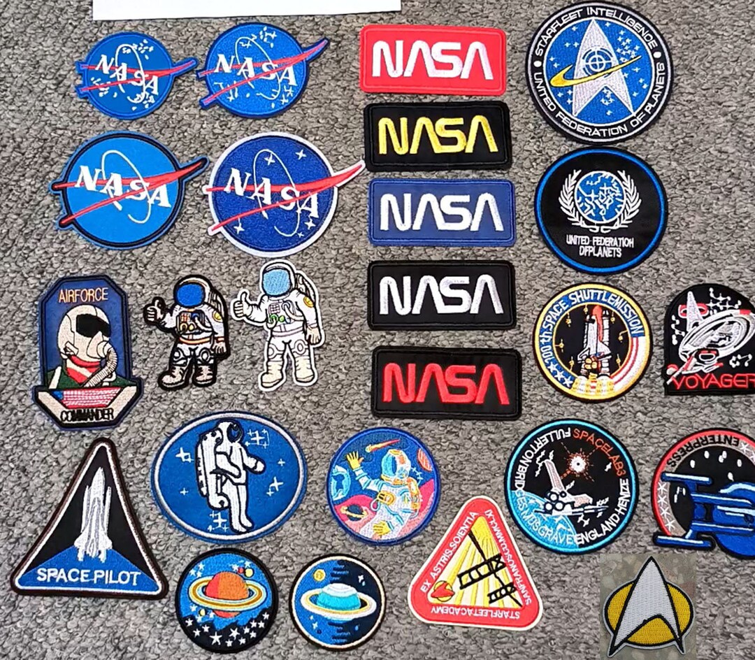 NASA USA Logo Space Ship Spaceman Patch Iron on / Sew on Patch Badge - Etsy