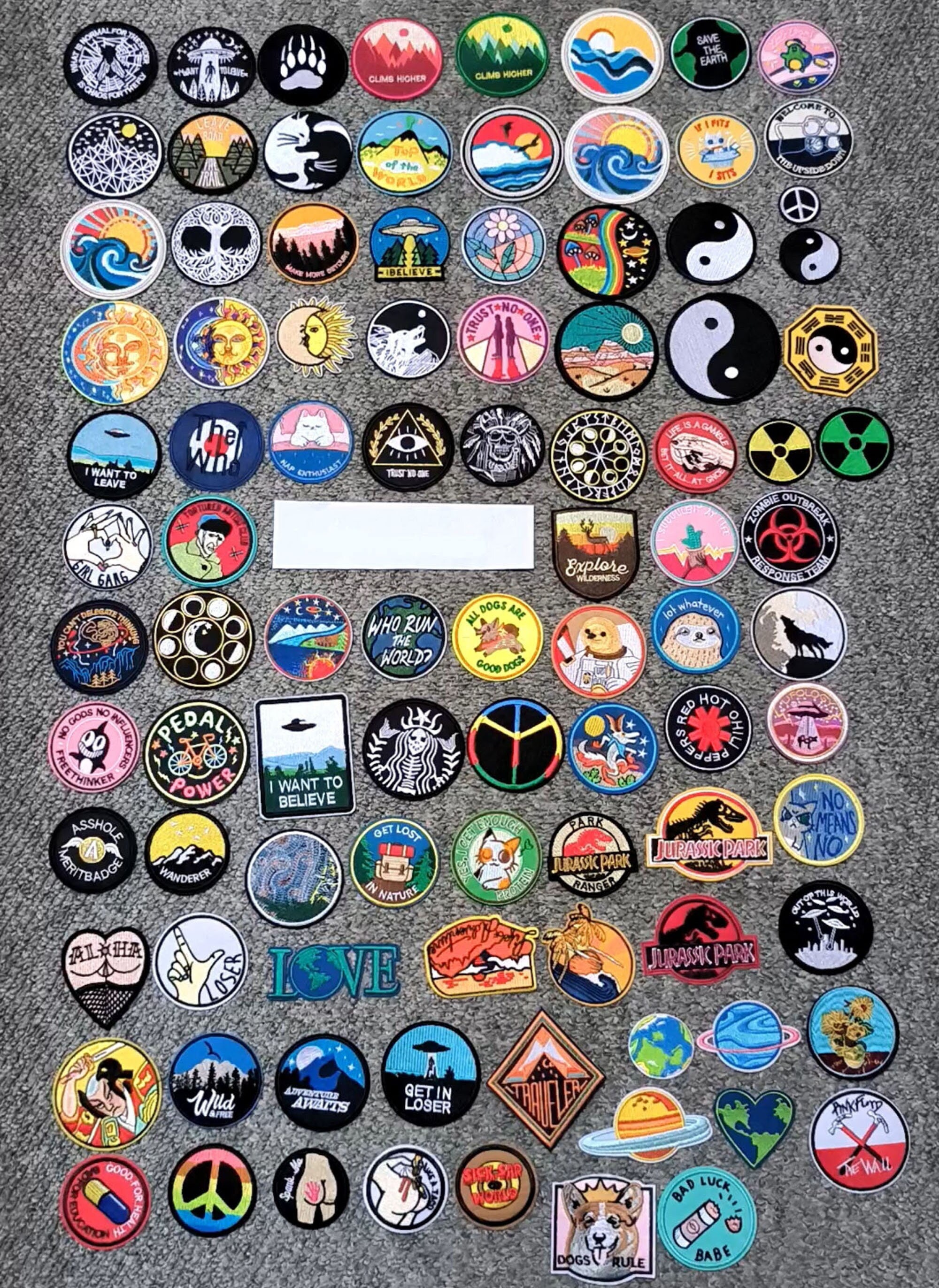 Popular Round 2 Earth All Dogs Desert Floyd Whatever Loser Iron Sew on ...